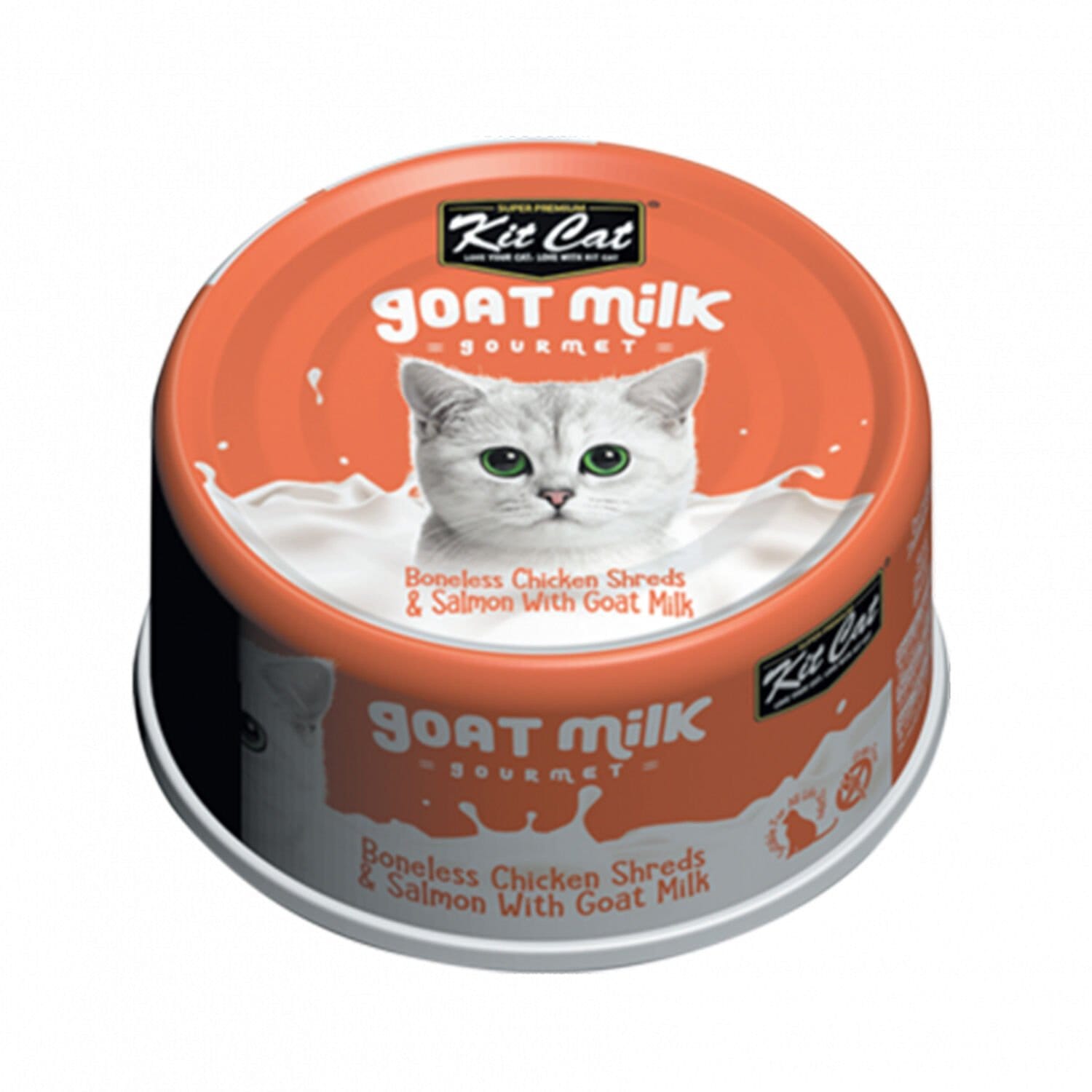 Kit Cat Poulet/Saumon avec lait de chèvre pour chat, 70 g - Heidi & Cie ...