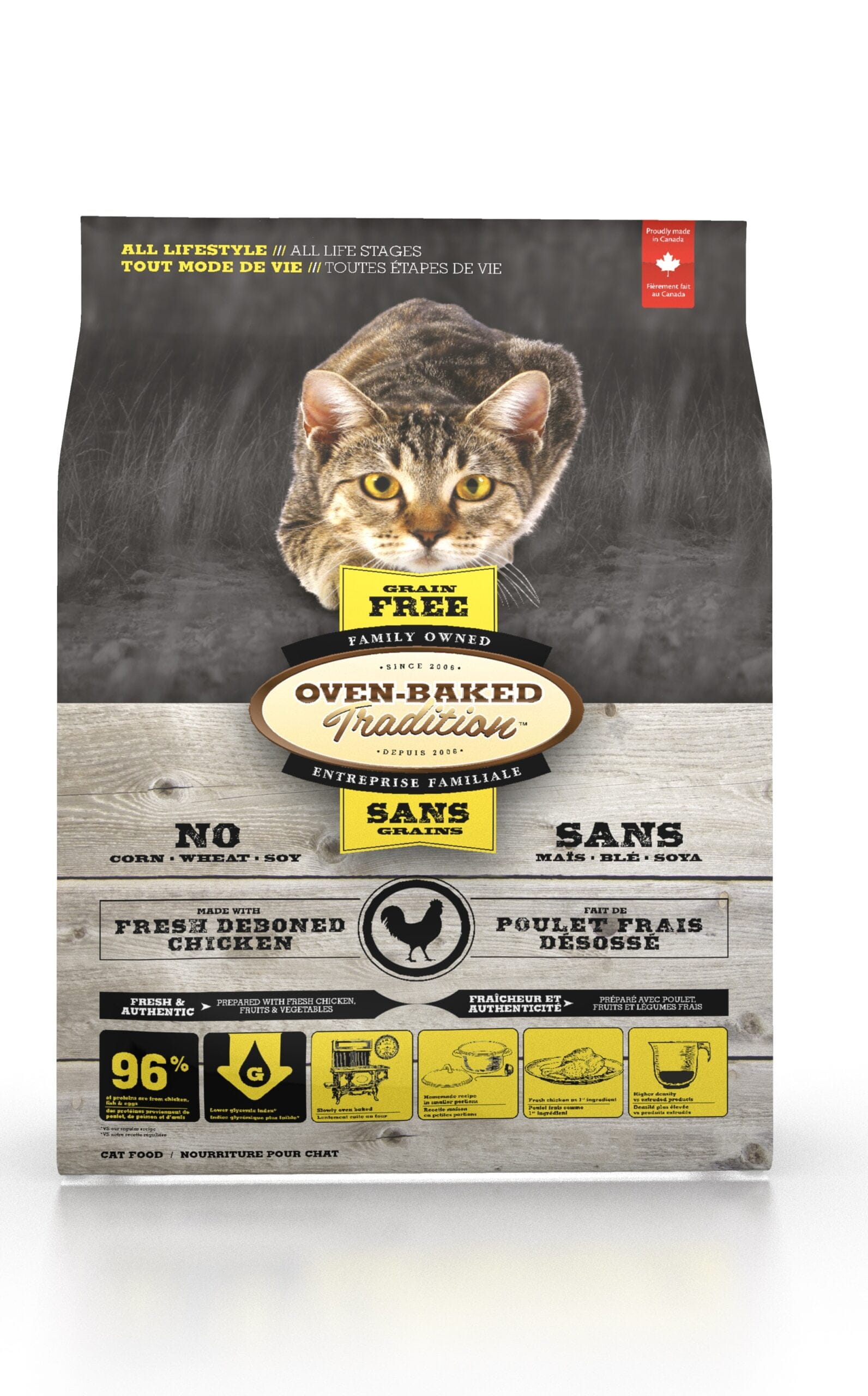 Oven-Baked Tradition Nourriture sèche Sans grains au Poulet pour Chat ...